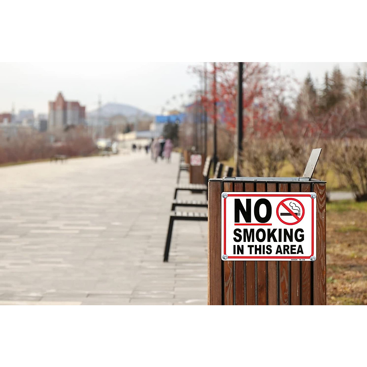 No Smoking Signs for Business No Vaping Sign 10"x14" Rust Free Aluminum UV Printed,4 pre-drilled Holes.Durable/Weatherproof (4-Pack)