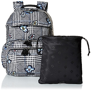 Vera Bradley Performance Twill Backpack Baby Diaper Bag, Black,One Size