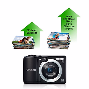 Canon PowerShot A1400 16.0 MP Digital Camera with 5x Digital Image Stabilized Zoom 28mm Wide-Angle Lens and 720p HD Video Recording (Black) (OLD MODEL)