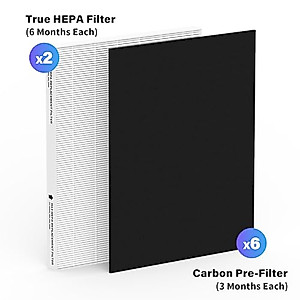 CFKREYA True HEPA Air Filter Compatible with Fellowes AeraMax 290/300/DX95 Purifiers and HF-300/AP-300PH, Part# 9287201