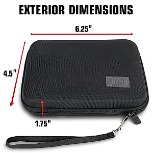 USA GEAR Thermal Imager Case - Hard Thermal Imager Carrying Case - Compatible with FLIR C5, FLIR C3, FLIR C2, Seek Reveal, Seek XR, Seek PRO, Seek Fastframe XR, and More Thermal Imagers - Black