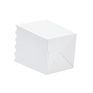 100 Pack Mini Popcorn Containers for Party Supplies, Bulk White Treat Boxes with Scalloped Edges for Movie Night Decorations (3 x 4 In)