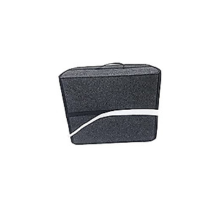 AHFAM Metal Shelves Portable Foldable Car Trunk Organizer Felt Cloth Storage Box Case Auto Interior Stowing Tidying Container Bags Backseat