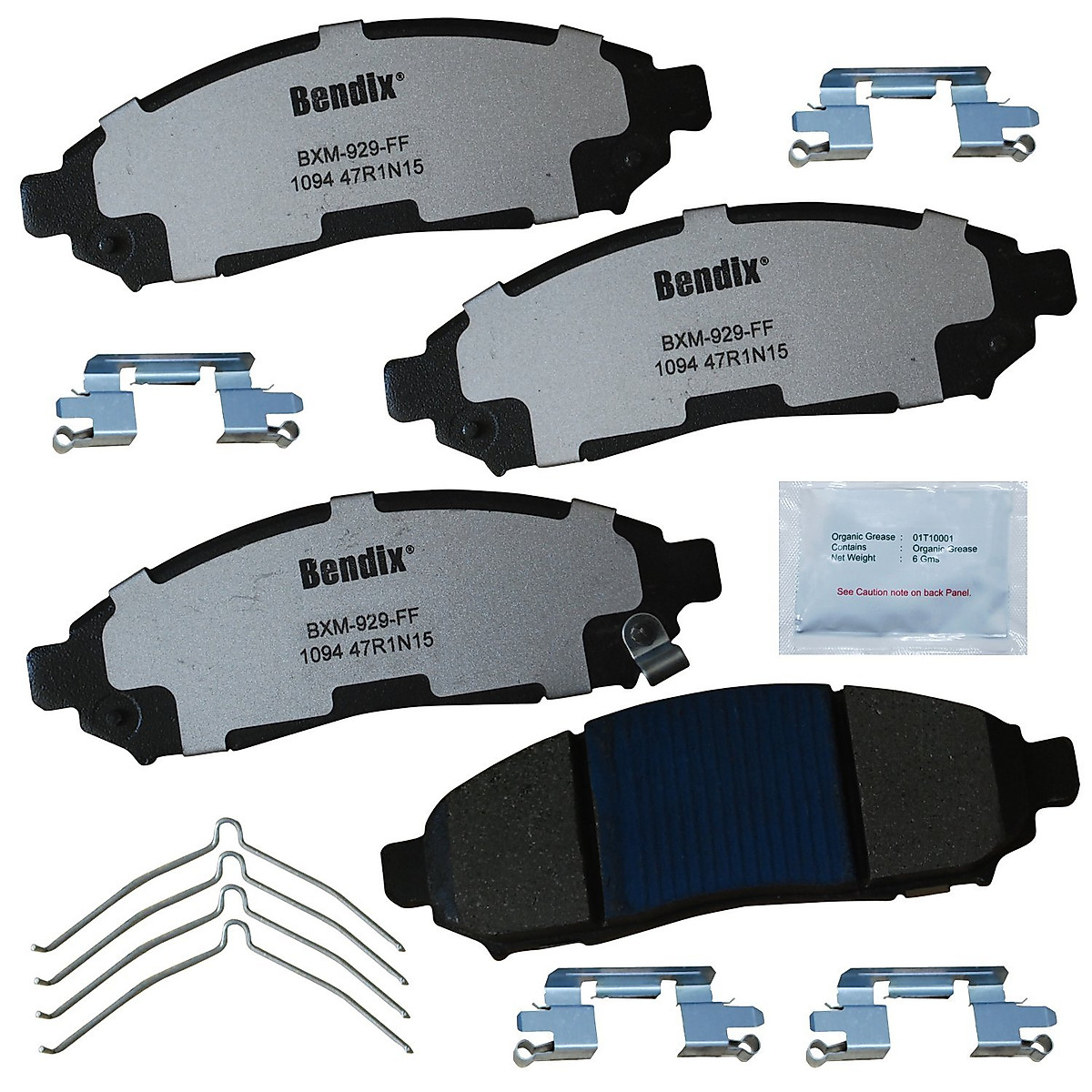 Bendix Fleet Metlok MKD1094FM Semi-Metallic Front Brake Pads for Select Models Chevrolet City Express, Nissan Frontier, LEAF, NV200, Pathfinder, Xterra, Suzuki Equator