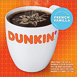 Dunkin' French Vanilla Flavored Coffee, 22 Keurig K-Cup Pods