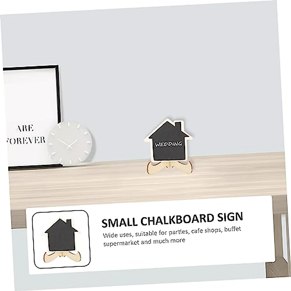 Operitacx 10pcs Wedding Signs Table Chalkboard Sign Place Blackboard Countertop Chalkboard Sign Mini Chalkboard Label Signs Mini Blackboard Easels Chalkboard Signs Small Board Desktop Wood