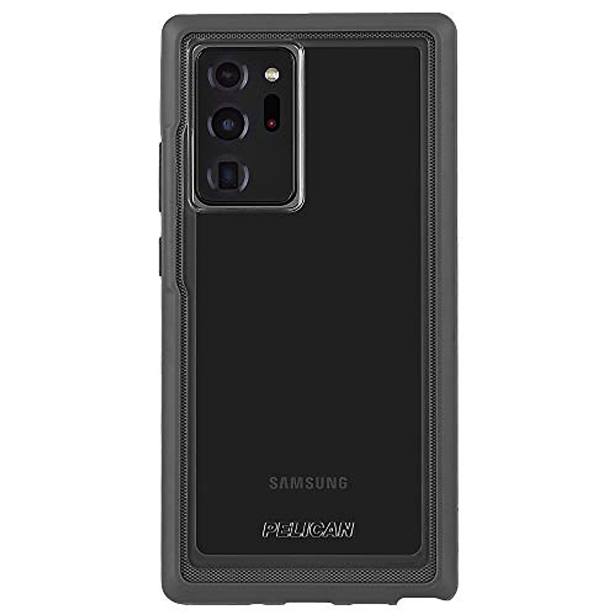 PELICAN - Case for Samsung Galaxy Note 20 Ultra 5G - Impact Polymer, VOYAGER Series w/ Micropel - 6.9 - Clear/Gray