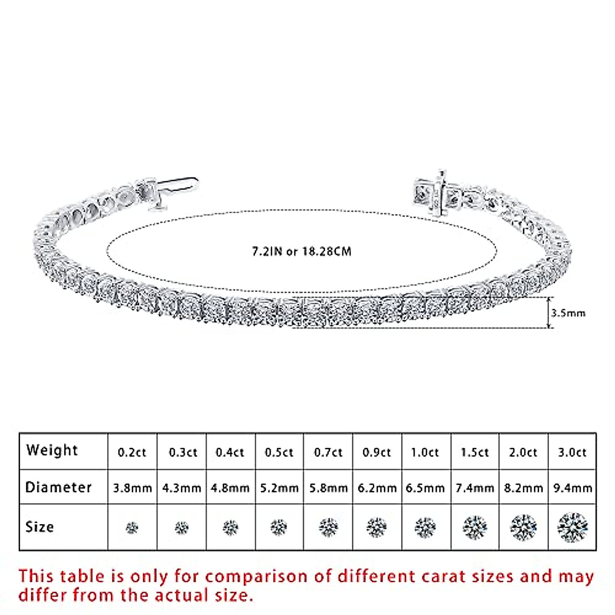 Beyond Brilliance 1.00 Carat Round Natural Diamond Tennis Bracelets for Women | Sterling Silver Bracelet | Fine Jewelry for Her | Timeless Design | Gift Box Included