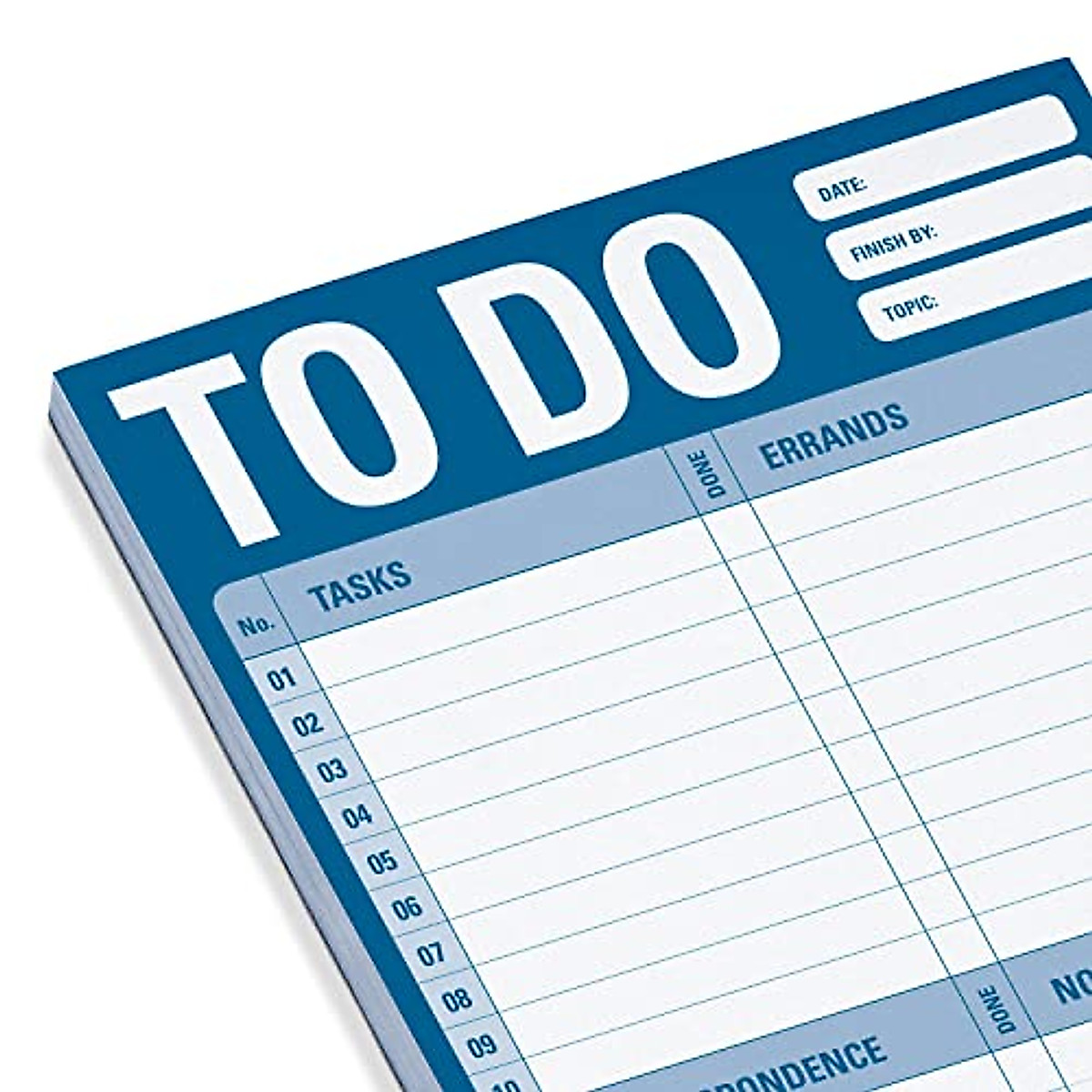 Knock Knock To Do Pad, To-Do List Notepad for Daily Tasks, Errands, Notes, 6 x 9-inches (Blue)