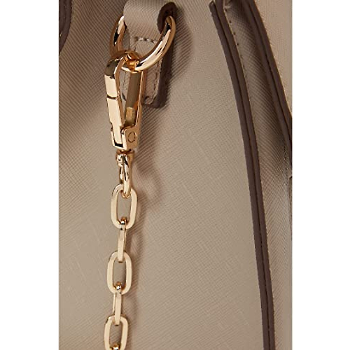 Anne Klein Top-Handle Satchel with Embossed Logo Stone One Size