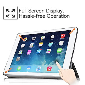 Fintie Slimshell Case for iPad Air 9.7" - Lightweight Stand Smart Protective Cover with Auto Sleep/Wake Feature for iPad Air 2013 Model, Black