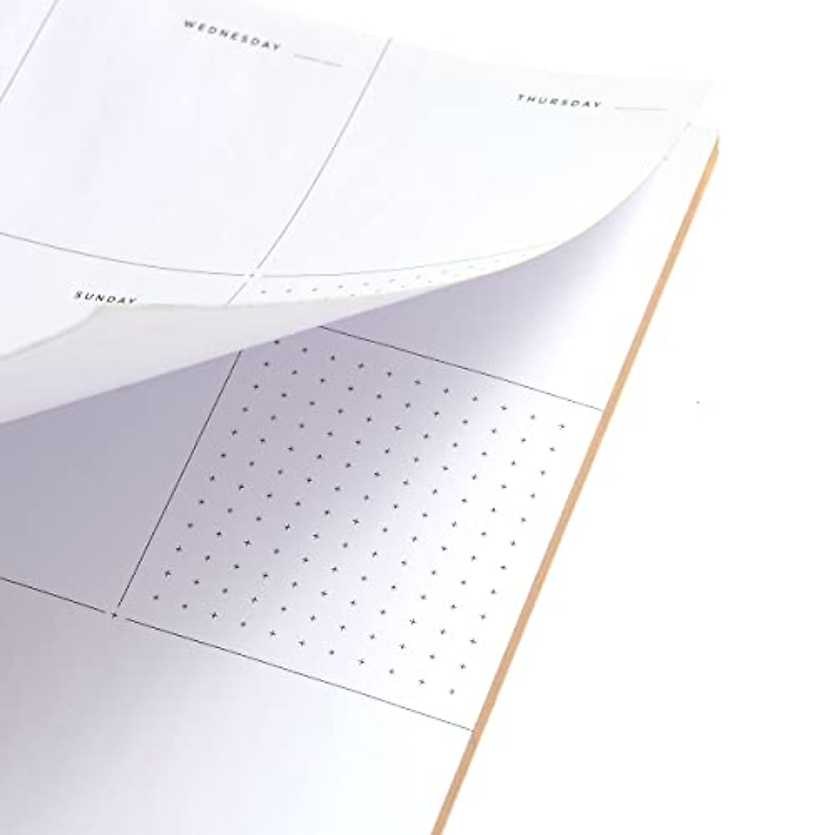 russell+hazel Weekly Notepad, White with Gilded Edges, 80 Sheets, 10” x 7” (27616)