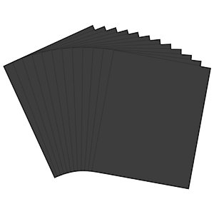 Frametory, 8x10 Black Uncut Picture Mat Boards, Backing Boards for Frames, Photos, Crafts - Pack of 12