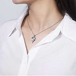 IDASANY Mother's Day Gifts for Sister from Sister Brother- 925 Sterling Silver Always My Sister Forever My Friend Love Heart Pendant Necklace, 18" (with Giftbox)