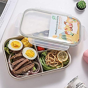 MISS BIG Bento Box, Bento Box for Kids,Ideal Leak Proof Lunch Box Kids,Mom’s Choice Kids Lunch Box, No BPAs and No Chemical Dyes,Microwave and Dishwasher Safe Lunch Containers(White)