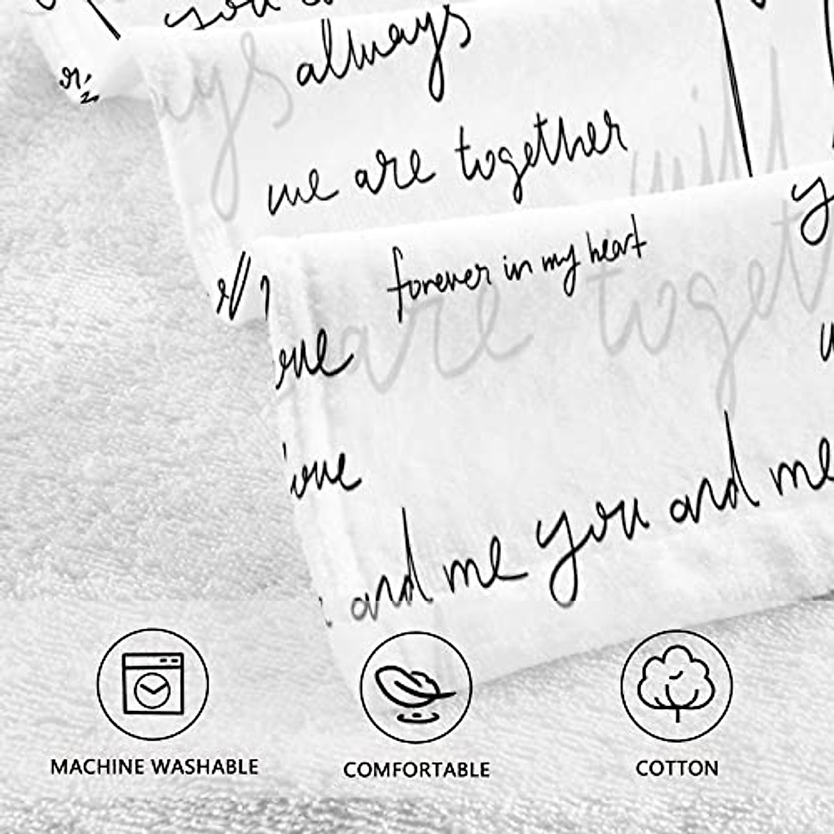 Kigai Love Daisy Flower Ultra Soft 2 Pack Towel Set, Highly Absorbent Hand Towels 16 x 28 Inch Cotton Towels for Bathroom Hotel Gym Travel, Ideal for Daily Use