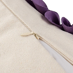 OiseauVoler 3D Sunflowers Throw Pillow Cases Decorative Handmade Cushion Covers for Home Sofa Car Bed Room Decor 18 x 18 Inch Purple