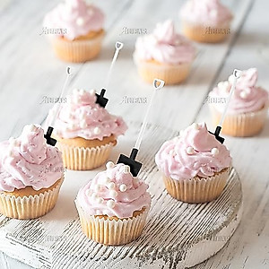 AUEAR 100 Pack Mini Shovel Shape Spoons Black Plastic Shovel Disposable Cute Dessert Spoons for Ice Cream Pudding Yogurtn