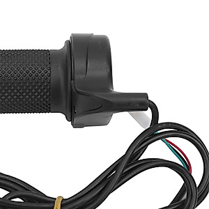 Keenso 24V 250W Brush Controller with Yellow Throttle Grip Kit, E‑Bike Motor Controller Electric Bicycle Scooter Conversion Kit