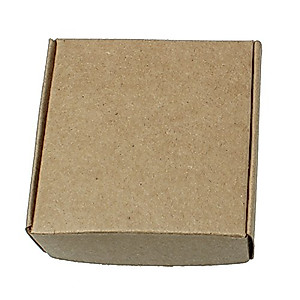 JGFinds 30 Pack Small Kraft Brown Gift Box (3x3x1 Inches), Boxes for Jewelry, Soap, Candy - Cardboard Packaging for Homemade Items, Decorative Flat Bulk Boxes