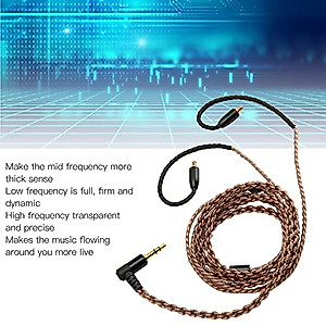 Headphone Replacement Cable, Oxygen-Free Copper Wire Clearer Sound, Reduced Current Noise, Powerful bass and Bright high Sound Suitable for ATH CKS1100 E40 E50 E70 LS200 LS300 LS400 CKR90 CKR90
