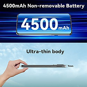 CUBOT X50 Mobile Phone 8 GB RAM+128GB ROM, Smartphone Android 11with 64MP Rear Cameras,6.7 Inch Large Screen 4G Dual SIM Phone 4500mAh Battery, Fingerprint& Face Unlock,GPS NFC-Black