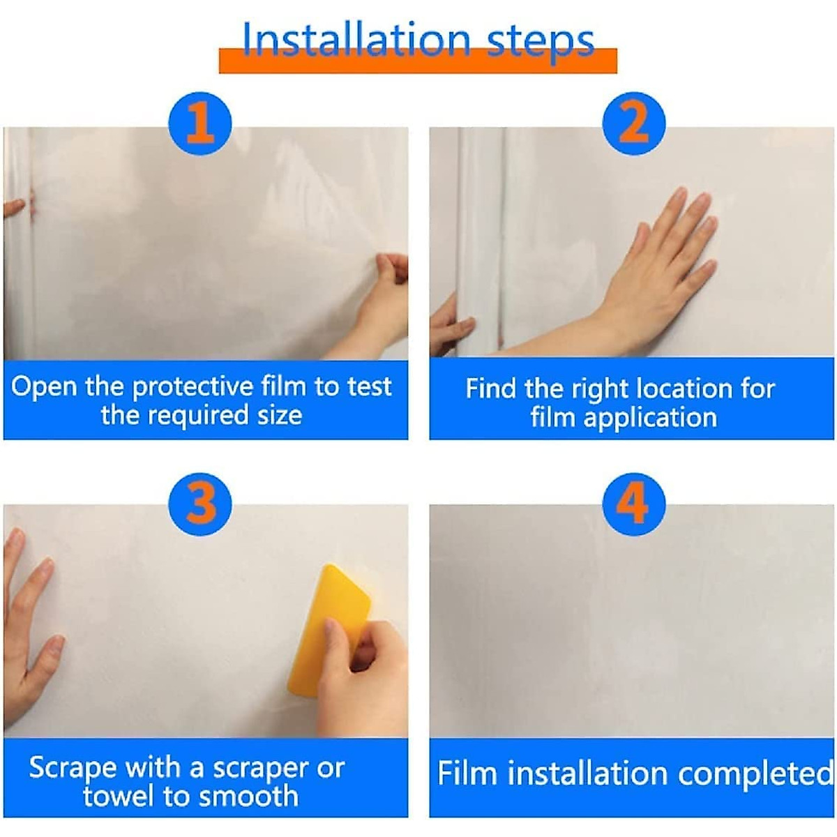 MUGUOY Electrostatic Absorption Wall Protective Film,Self-Adhesive Removable Clear Wall Protector,Oil Proof Waterproof Kitchen Furniture Sticker,No Glue Easy to Clean Wallpaper. (17.7 * 393.7 inch)