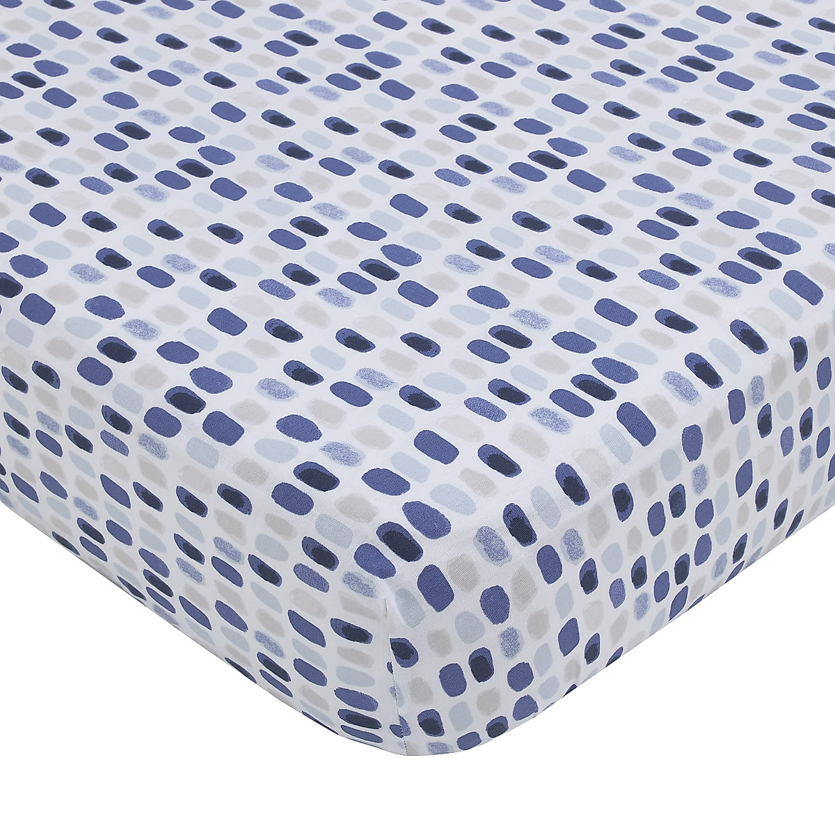 Nautica Nautical Adventure Blue & White Sailboat, Anchor, Waves, & Stripes 4Piece Nursery Crib Bedding Set - Comforter, 100% Cotton Fitted Crib Sheet, Crib Skirt, & Storage, Navy, Light Blue, White,