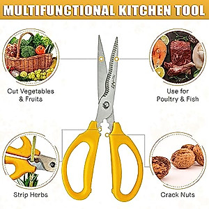 Lefty’s Left Handed Kitchen Scissors - Stainless Steel Heavy Duty General Purpose Shears - Dishwasher Safe Easy to Clean - Ultra Sharp - Great Gift For Left-Handed People Lefties Adults & Women