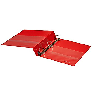 Office Depot® Brand Heavy-Duty D-Ring View Binder, 1 1/2" Rings, 54% Recycled, Red