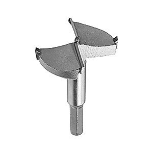 Utoolmart Forstner Drill Bits, 50mm Cemented Carbide Wood Cutter Tool, Hex Shank Woodworking Hole Saw Cutter, 80mm Length Woodworking Hole Boring Bit, Gray, 1 Pcs
