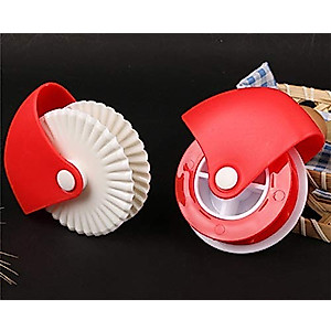 HYG Pastry Wheel Decorator and Cutter Beautiful Pie Crust, Plastic Pastry Pie Decoration Cutter Wheel Roller, Lattice Cutter Pastry Tool for Beautiful Pie Crust or Ravioli Pasta