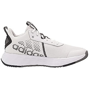 adidas Men's Own The Game 2.0 Basketball Shoe, White/Black/Grey, 10