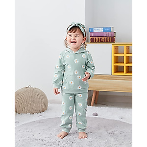 WESIDOM 3T Girl Clothes Fall Cute Toddler Baby Girls Outfits 3 Year Old Winter Sweatsuits for Girls Trendy Sweatshirt Pants Sets Hoodie Sweater