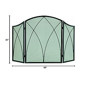 Pleasant Hearth Arched 3-Panel Victorian Gothic Fireplace Screen