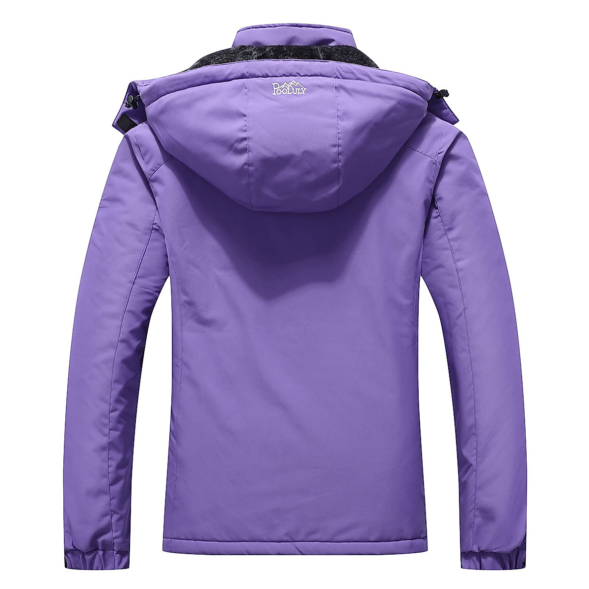 Pooluly Women's Ski Jacket Warm Winter Waterproof Windbreaker Hooded Raincoat Snowboarding Jackets
