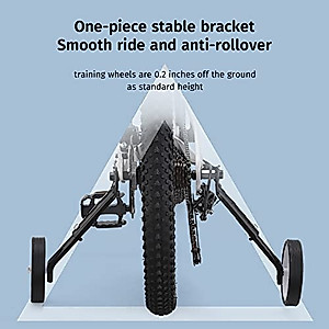 Tayizoo Multi-speed Bicycles Training Wheels for Bike,Compatible for Multi-Geared Bike of 16 18 20 22 24 Inch,1 Pair（black）