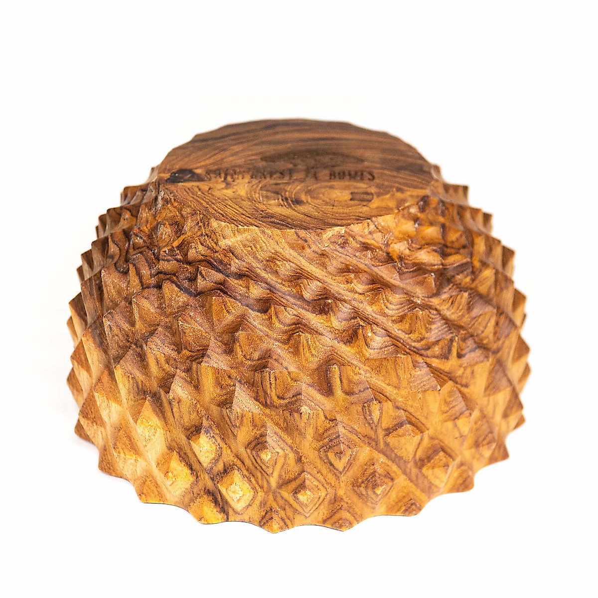 Rainforest Bowls 6" Pineapple Javanese Teak Wood Bowl- Perfect for Everyday Use, Hot & Cold Friendly, Ultra-Durable- Exclusive Luxury Custom Wooden Bowl Design Handcrafted by Indonesian Artisans