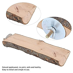 Bird Perches, Parrot Standing Platform Parrots Chewing Toy Stand Bird Standing Playground Natural Wood Parrot Perch Paw Grinding Toy for Pet Parakeet Cockatoo Canary Finch Dove(7-8/18)