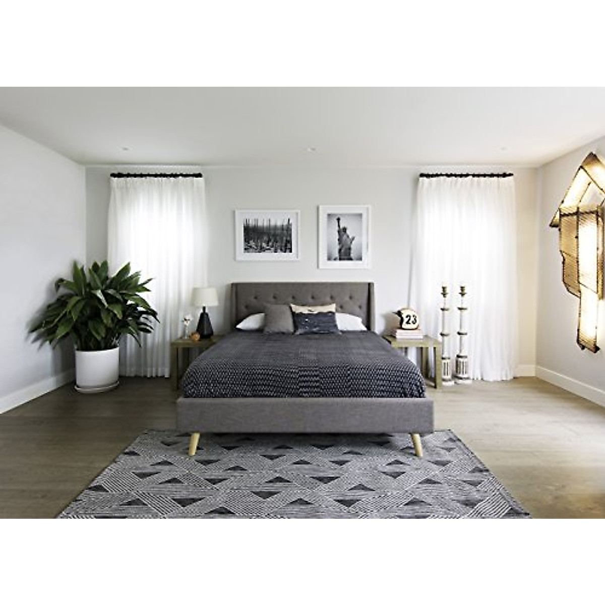 Novogratz by Momeni Rugs Villa Collection Sardinia Indoor/Outdoor Area Rug, 2'7" x 7'6" Runner, Charcoal