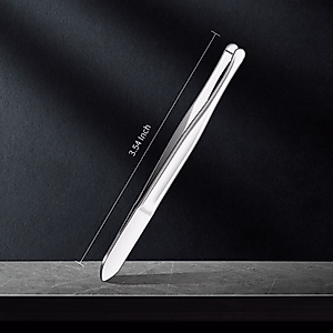 3 Pieces Stainless Steel Round Tip Tweezers Eyebrow Hair Removal Tweezers Makeup Cosmetic Tool Blunt Tip Tool