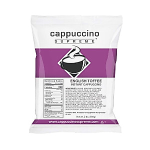 Cappuccino Supreme English Toffee Instant Cappuccino Mix 6 x 2 lbs