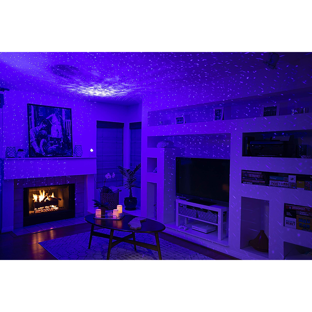 BlissLights Sky Lite - LED Laser Star Projector, Galaxy Lighting, Nebula Lamp for Gaming Room, Home Theater, Bedroom Night Light, or Mood Ambiance (Green Stars)