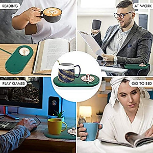 Jcevium Coffee Mug Warmer Adjustable Temperature Coffee Plate for Office Home Desk with Automatic Shut Off and On