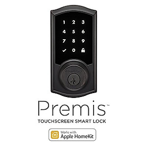 Kwikset Premis Touchscreen Smart Lock Electronic Deadbolt, Works with Apple HomeKit via Apple HomePod or Apple TV, in Venetian Bronze