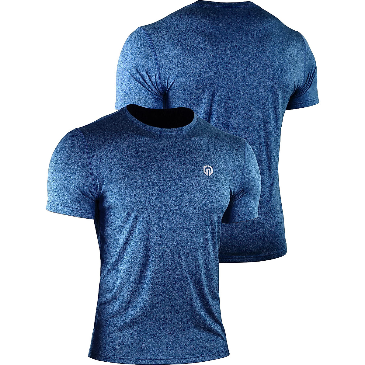 NELEUS Men's 3 Pack Dry Fit Athletic Running Shirts,506 Black/Blue/Red,M