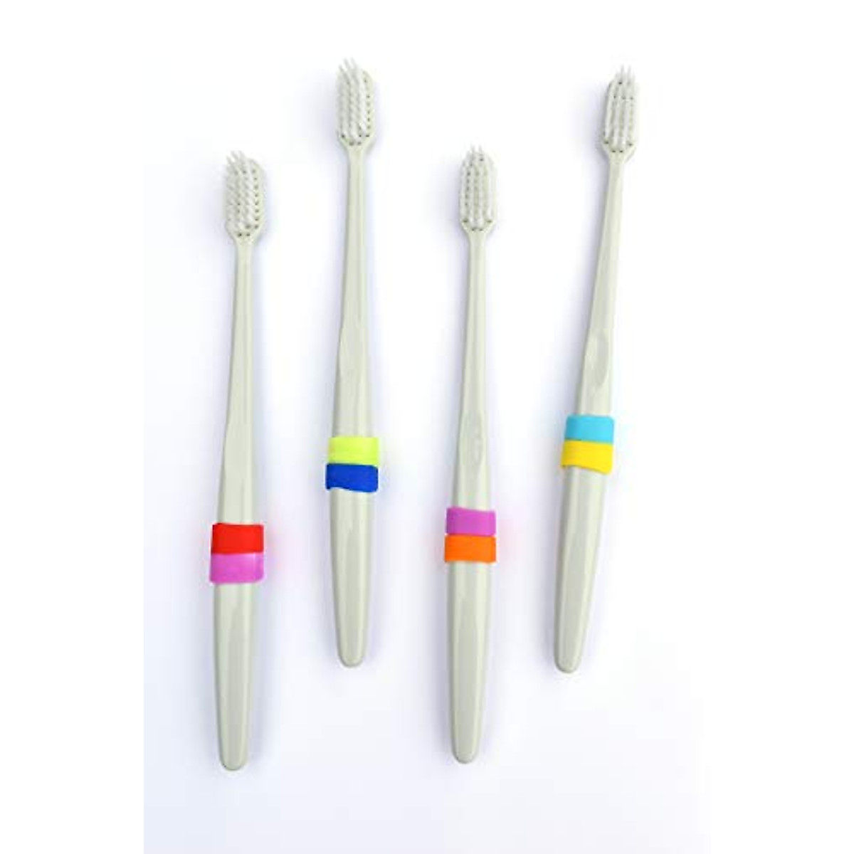 Toothbrush Marker by CUPmarker - Set of 6 Reusable & Adjustable Toothbrush Labels for Standard Toothbrushes