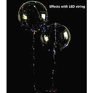Bobo Balloons 50 Packs,18 inch Transparent Bubble Bobo Balloons for LED Light Up Balloons Helium Style,Gifts Decoration for Christmas,Wedding,Birthday Party(LED String Not Included)