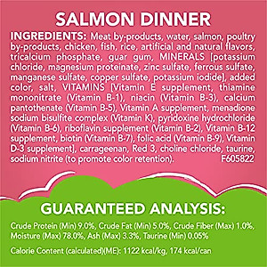 Purina Friskies Wet Cat Food Pate, Salmon Dinner - (24) 5.5 oz. Cans