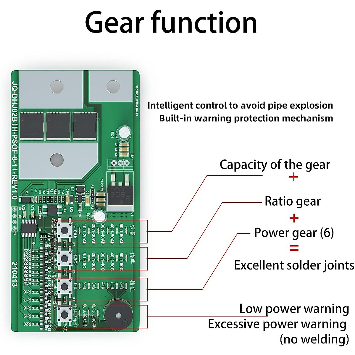 Spot Welder Control Board, 6 Gear Adjustable Spot Welding Machine Lithium Battery Control Board Kit DIY 18650/26650 Batteries, Portable Mini Handheld Welder, Spot Welder PCB Circuit Board (100-900A)